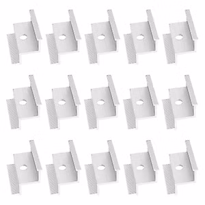 SING F LTD 15Pcs Aluminium End Clamp Replacement Solar Panel Mount Solar Photovoltaic Mounts Accessories for Motorhomes Houses Boats Silver