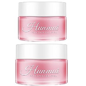 2PCS Hunmui Face Primer Pore Base Gel Cream Cover Pores Water Embellish Skin Silky Finish Primer, Remove Oils Isolating Pore Light Weight Primer Natural Make Up To Flawless Face Firming Moisturizers