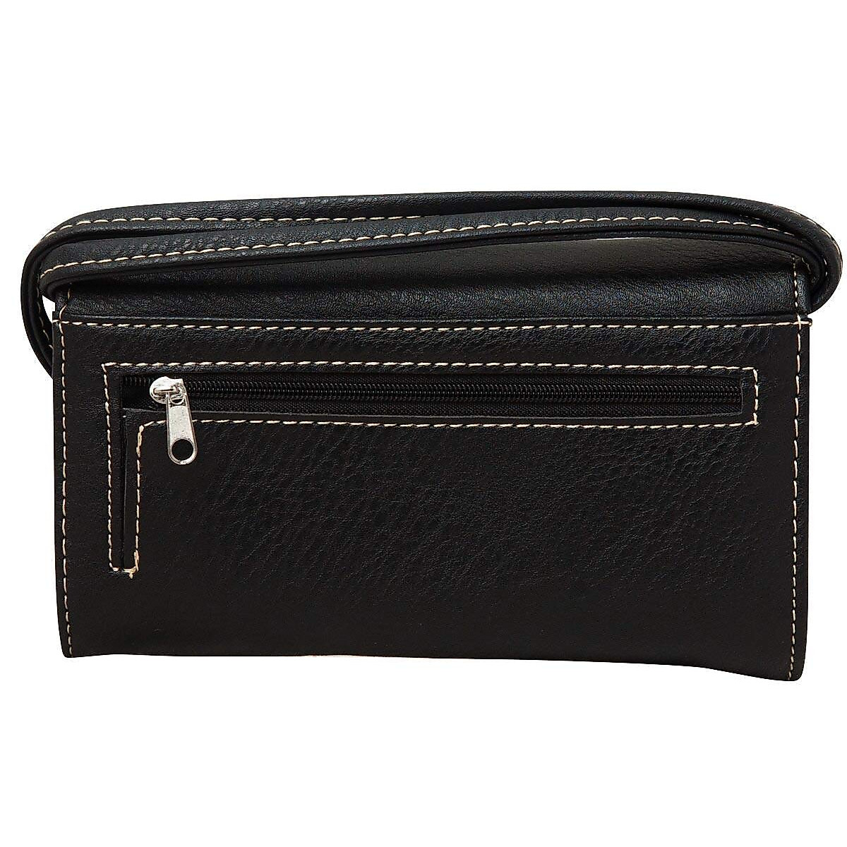 HW Collection Dog Paw Print Women Wallet Wristlet Crossbody Gifts Small Purse Clutch (Black Light Grey Paw)