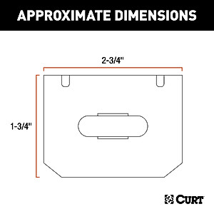 CURT 58300 Vehicle-Side Trailer Wiring Harness Mounting Bracket for 4-Way Flat