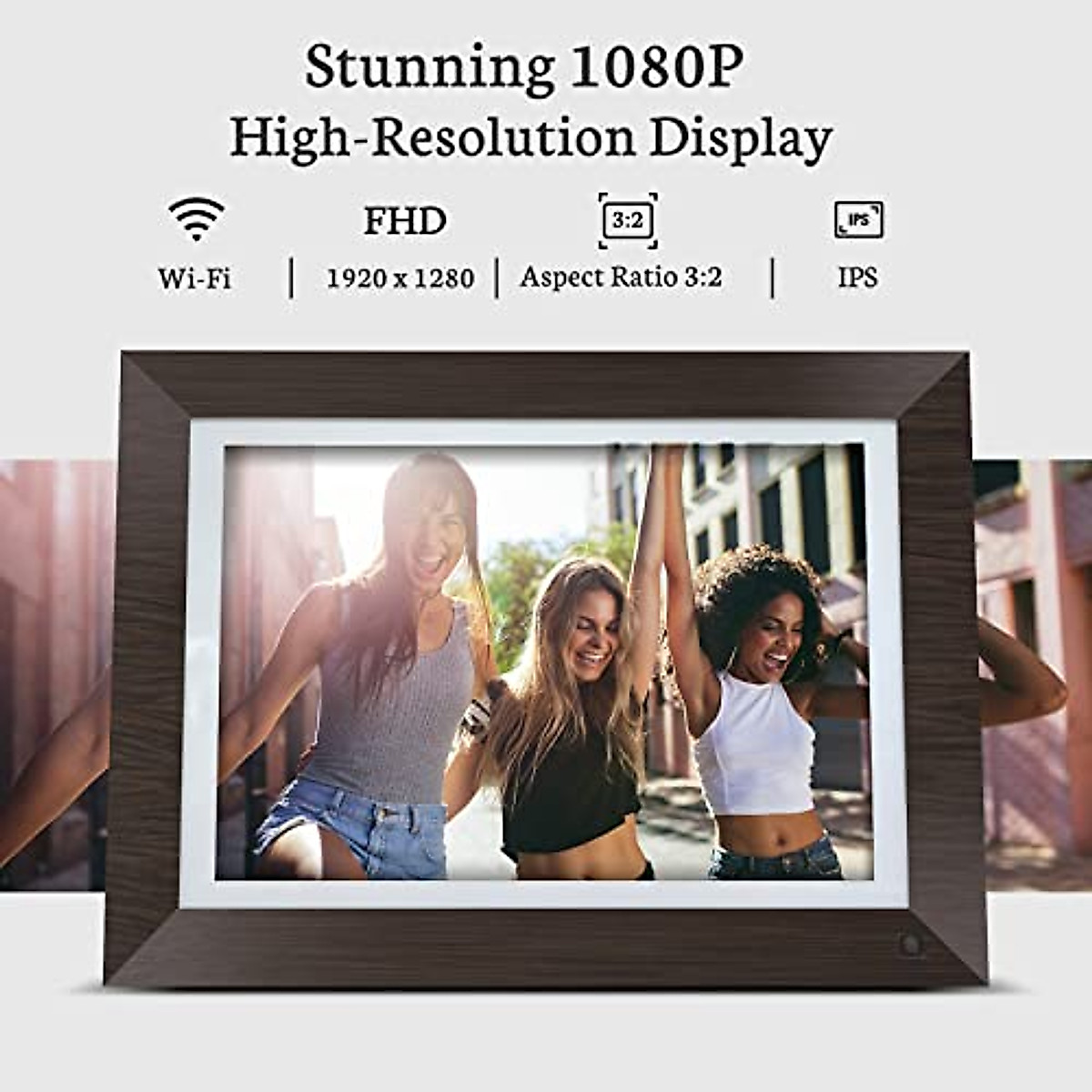 BSIMB 11 Inch 32GB FHD Smart Digital Photo Frame with 1920x1280 IPS Touch Screen, WiFi Could Picture Frame, Instantly Share Photos & Videos via Email/App, Motion Sensor, Gift for Grandparents