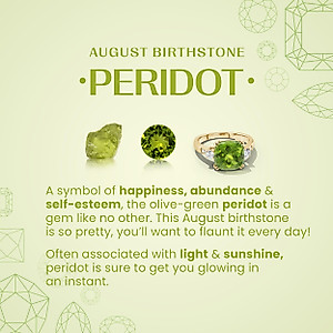 Angara Natural Peridot Solitaire Ring for Women in 14K Yellow Gold Size-9 (Grade-AAA | Size-6mm) | August Birthstone Jewelry Gift for Women | Birthday | Wedding | Anniversary | Engagement