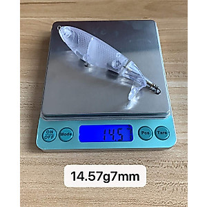 Free Eye 5pcs Unpainted Plopper Bait Fishing unpainted Lure Body 105mm 14.57g Clear Hard Blank Lures PL2