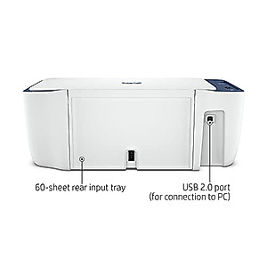 HP DeskJet 27 42e Series Wireless Inkjet Color All-in-One Printer - Print Copy Scan - USB Connectivity - Mobile Printing - Up to 7 ISO PPM - Up to 4800 x 1200 DPI - Blue + HDMI Cable