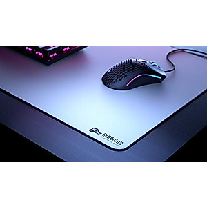 Glorious Extended Gaming Mouse Pad/Mat - Long White Cloth Mousepad, Stitched Edges | 11"x36" (GW-E)