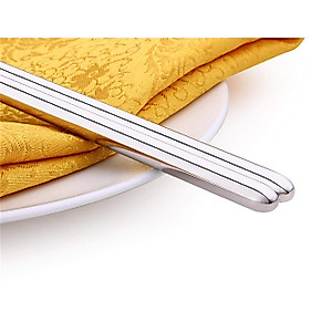 Extra Long 14 Inch Hot Pot Chopsticks,Cooking,Frying,Noodle Chopsticks,Stainless Steel (4 pairs)