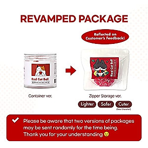 JAYU PET Red Cat Ball - Catnip Inside Cat Toy, Handmade Silvervine Ball Toys for Indoor Cats, Interactive Matatabi Cat Ball Toy, Cat Kitten Toys, Cat Balls (2.7 inch)