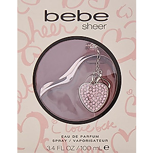 Bebe Sheer Eau De Parfum Spray for Women, 3.4 Ounce