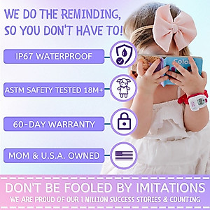 Potty Time: The Original Potty Watch | Water Resistant, Toilet Training Aid, Warranty Included. (30, 60 or 90 Min Automatic Timers Plays Music & Flashing Lights for Fun & Gentle Reminders)Pink & Green