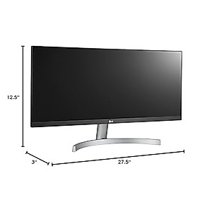 LG 29WK600-W 29" UltraWide 21:9 WFHD (2560 x 1080) IPS Monitor with HDR10 and FreeSync, Black