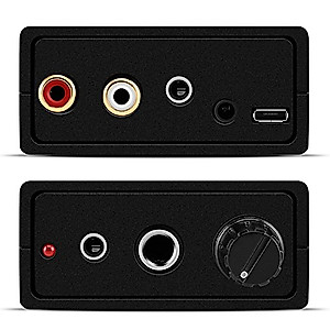 TNP Portable Headphones Amplifier Stereo Headphone Earphone Amp Volume Control Audio Booster with RCA Input 3.5mm 6.3mm Output Jack & Power Switch