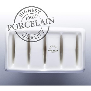 WM Bartleet & Sons 1750 Traditional Porcelain 4 Slot Toast Rack with Carry Handle/Knob– White