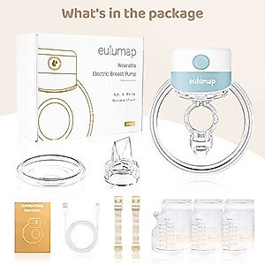 Breast Pump - Wearable Electric Breast Pump, Hands Free Breast Pump,Rechargeable Portable Low Noise Breast Pump with 2 Modes & 9 Levels,LCD Display Memory Function, 24mm Flange