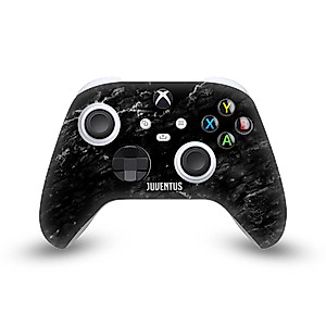 Head Case Designs Officially Licensed Juventus Football Club Black Marble Art Matte Vinyl Sticker Gaming Skin Decal Cover Compatible with Xbox Series X/S Controller