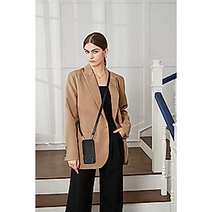 iPhone Xs Max Wallet Case, ZVE iPhone Xs Max Case with Credit Card Holder Slot Crossbody Strap Handbag Purse Wrist Zipper Strap Case Cover for Apple iPhone Xs Max 6.5 inch - Black