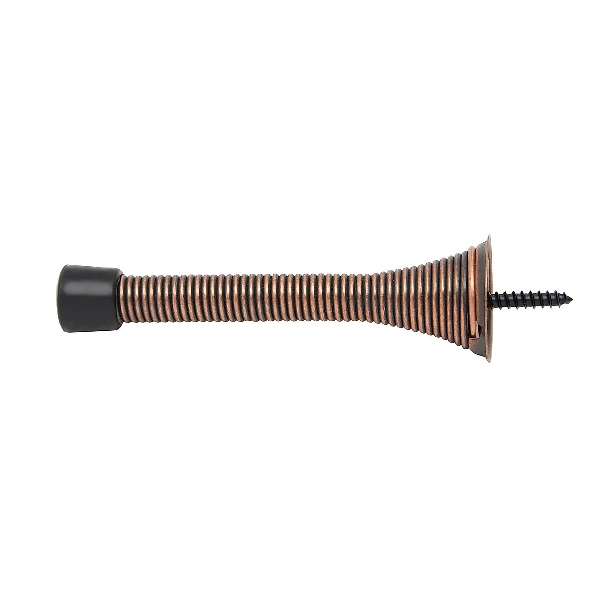 Built Industrial 15 Pack Bronze Spring Door Stops with Rubber Bumper (3.3 Inches)