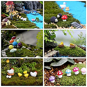 ElpizoFos 132pcs Miniature Fairy Garden Accessories Kit Miniature Animals,Tree,Fence,House Figurines Ornament Statue Craft for DIY Garden Yard Micro Landscape Bonsai Pot Dollhouse Terrarium Decor