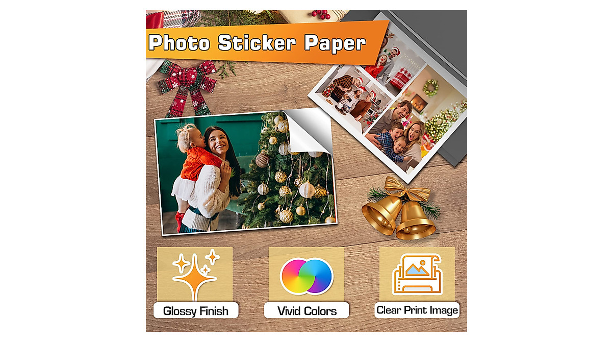 Koala Printable Glossy Sticker Paper - 120 Sheets for Inkjet Printer