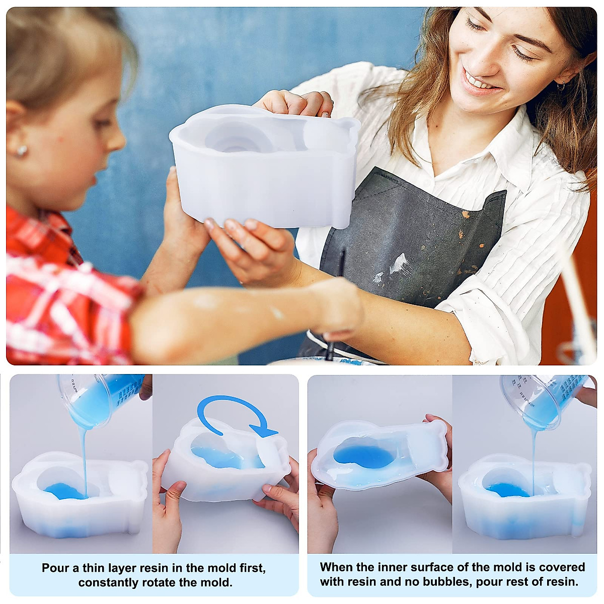 LET'S RESIN Snail Resin Molds Silicone 6inch, Large Resin Animal Molds with Finely Carved Snail Design, 3D Snail Silicone Molds for Resin, Casting Resin, DIY Snail Decoration, Christmas Ornament