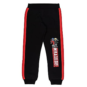 Miraculous Ladybug Little Girls Fleece 2 Pack Pants Red/Black 6-6X