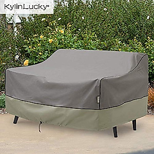 KylinLucky Outdoor Furniture Covers Waterproof, 3-Seater Deep Seat Patio Sofa Covers Fits up to 88 x 40 x 33 inches