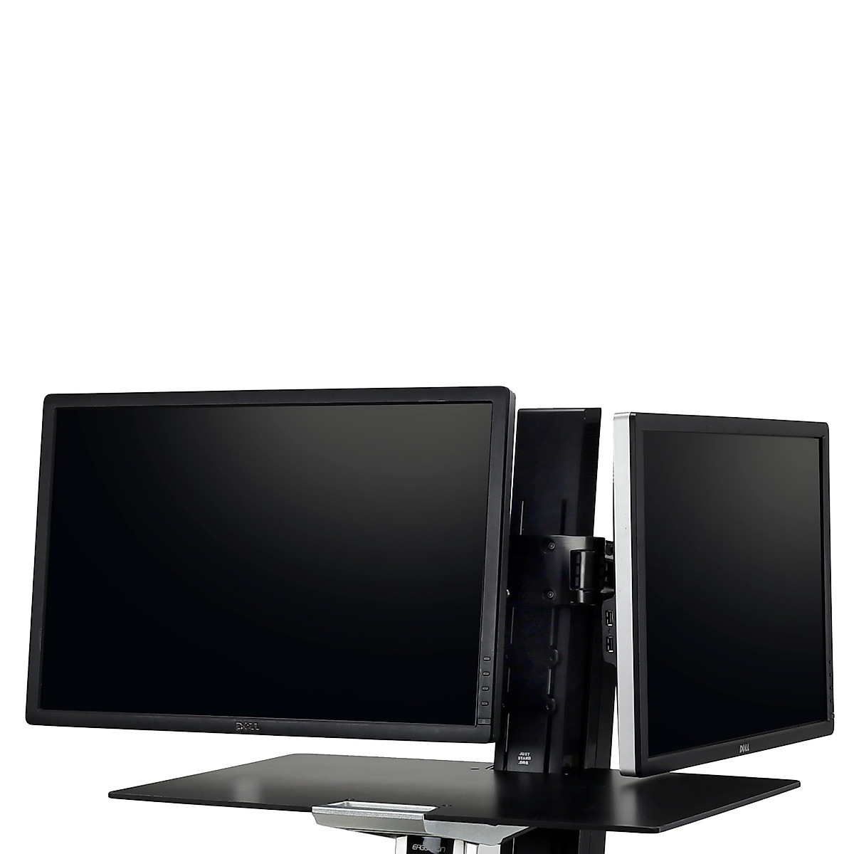 Ergotron – Dual Monitor Double Hinged Bow – Add-on for WorkFit Monitor Kits