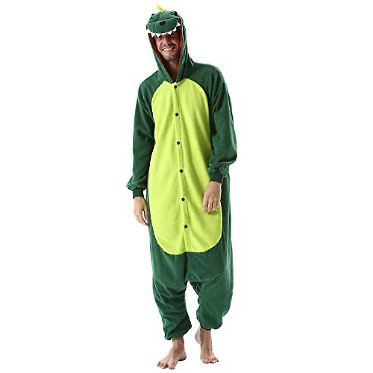 SAMGU Dinosaur Onesie Costume Adult Halloween Christmas Animal One Piece Pajamas for Men Women X-Large