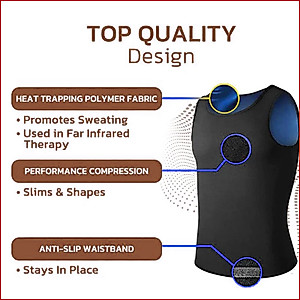 CGTFY Gynecomastia Compress Tank Top, Men's Tank Shirts, Tank Top Under Shirt for Men(L/XL) Black