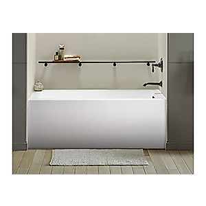 KOHLER K-20201-RA Underscore Rectangle 60-Inch x 30-Inch Alcove Bath with Integral apron, integral flange and right hand drain, White