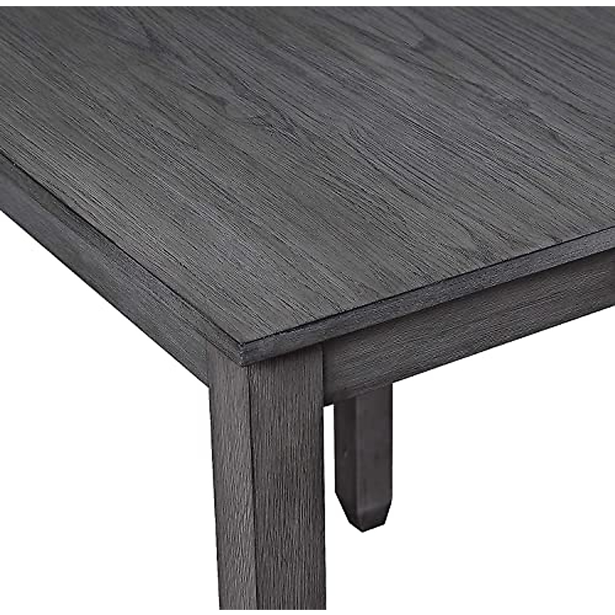 New Classic Furniture Heston Storage Counter Table Set with Two Chairs, 36-Inch, Gray