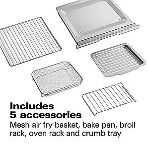 Hamilton Beach Professional Sure-Crisp Air Fry Digital Countertop Toaster Oven, 1500W, 6 Slice Capacity, Stainless Steel (31241)