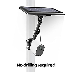 Wasserstein 2-in-1 Universal Pole Mount for Camera & Solar Panel Compatible with Wyze, Blink, Ring, Arlo, Eufy Camera (Black) - Mount Only, Solar Panel and Camera Not Included