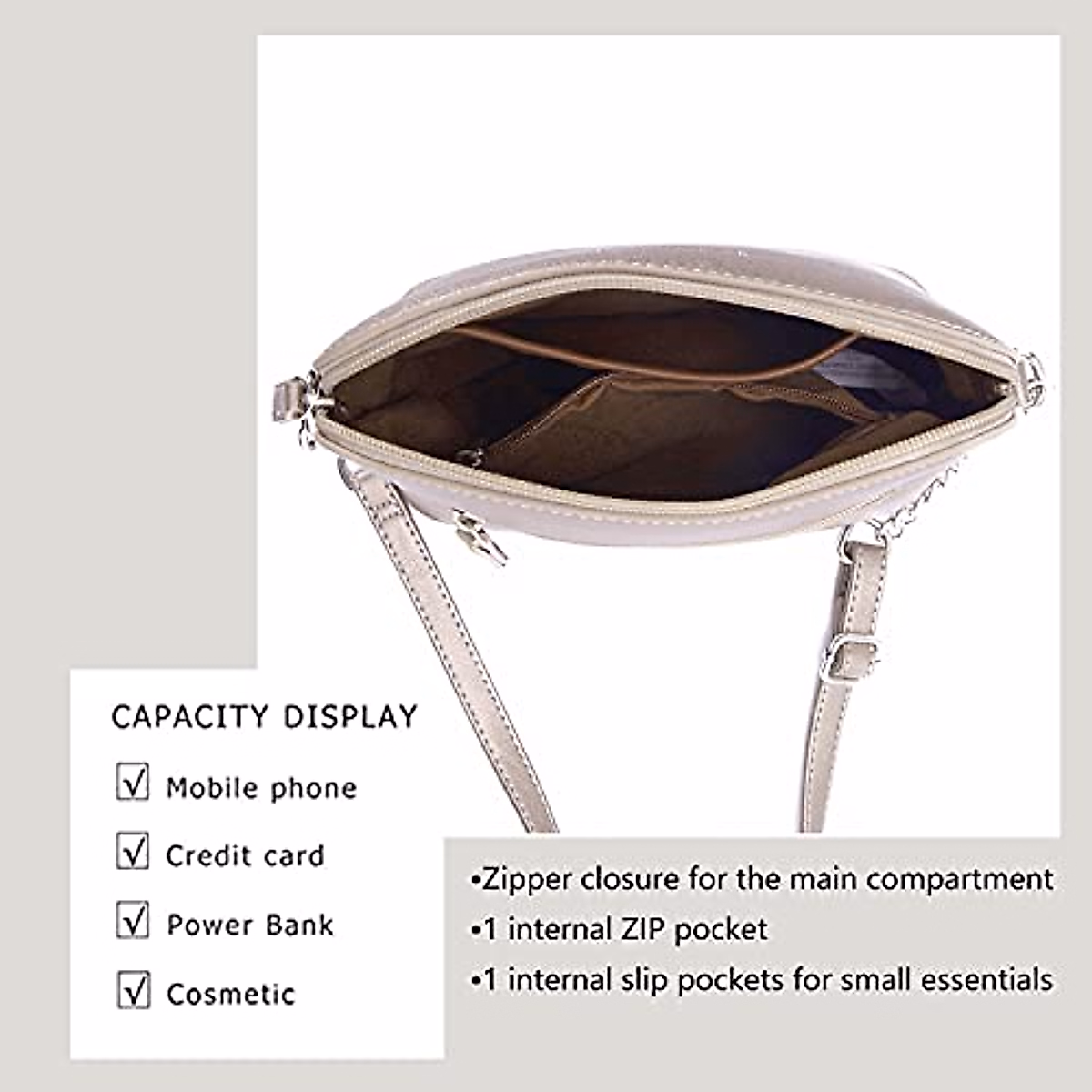 DAVIDJONES Faux Leather Chain Crossbody Bags for women Small Purse