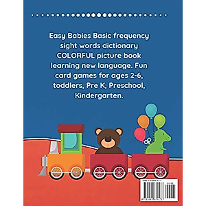 Kids Learn First Vocabulary Builder FULL COLORS Cartoons Flash Cards English Greek: Easy Babies Basic frequency sight words dictionary COLORFUL ... toddlers, Pre K, Preschool, Kindergarten.