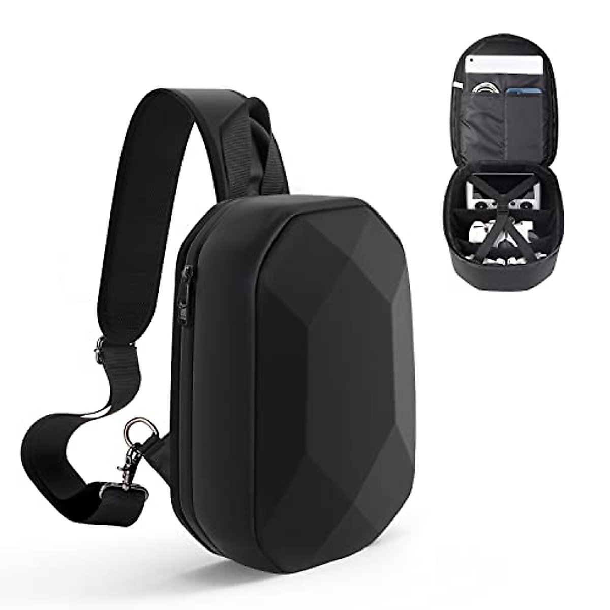 Carrying case for DJI Mini JSVER Waterproof Shockproof Backpack Case Compatible with DJI Air/DJI Mavic/DJI Mini/DJI AVATA Remote & Smart Controller, Propellers, Battery and Accessories