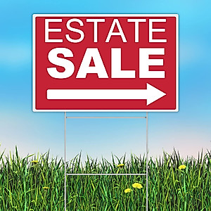 DIESOTT 2 Pack Blank Yard Signs with Stakes, 18X12 Inches White Corrugated Plastic Garden Lawn Yard Signs for Happy Birthday, Garage Sale Signs, Rent, Party, Guidepost, Halloween, Christmas Décor