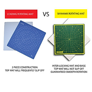 Skyhawk Self-Healing 14-Inch-by-14-Inch 360° Rotating Cutting Mat