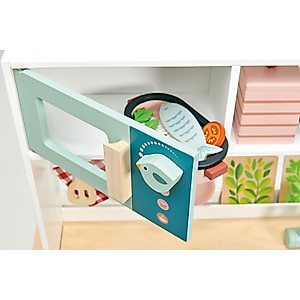 Tender Leaf Toys - Mini Chef Kitchen Range- Wooden Pretend Play Kitchen Set Develops Social, Creative and Imaginative Skills, Gender-Neutral - Age 3+