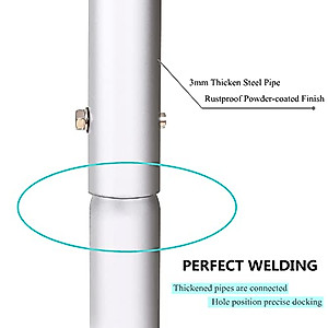 C-Shape Base Hanging Chair Hammock Stand - Powder Coated Construction for Egg Chair and Indoor/Outdoor Hammock Chairs, X-Large (White)