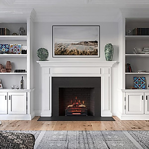 Country Living 23 inch Electric Log Set | 1000 Sq Ft Heater - Faux Logs Insert with Infrared Flames for Existing Fireplaces | Remote Control Included