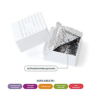 ATTITUDE Air Purifier, Activated Carbon Freshener, Odor Remover, Plant and Mineral-Based, Vegan, Lavender and Eucalyptus, 8 Ounces