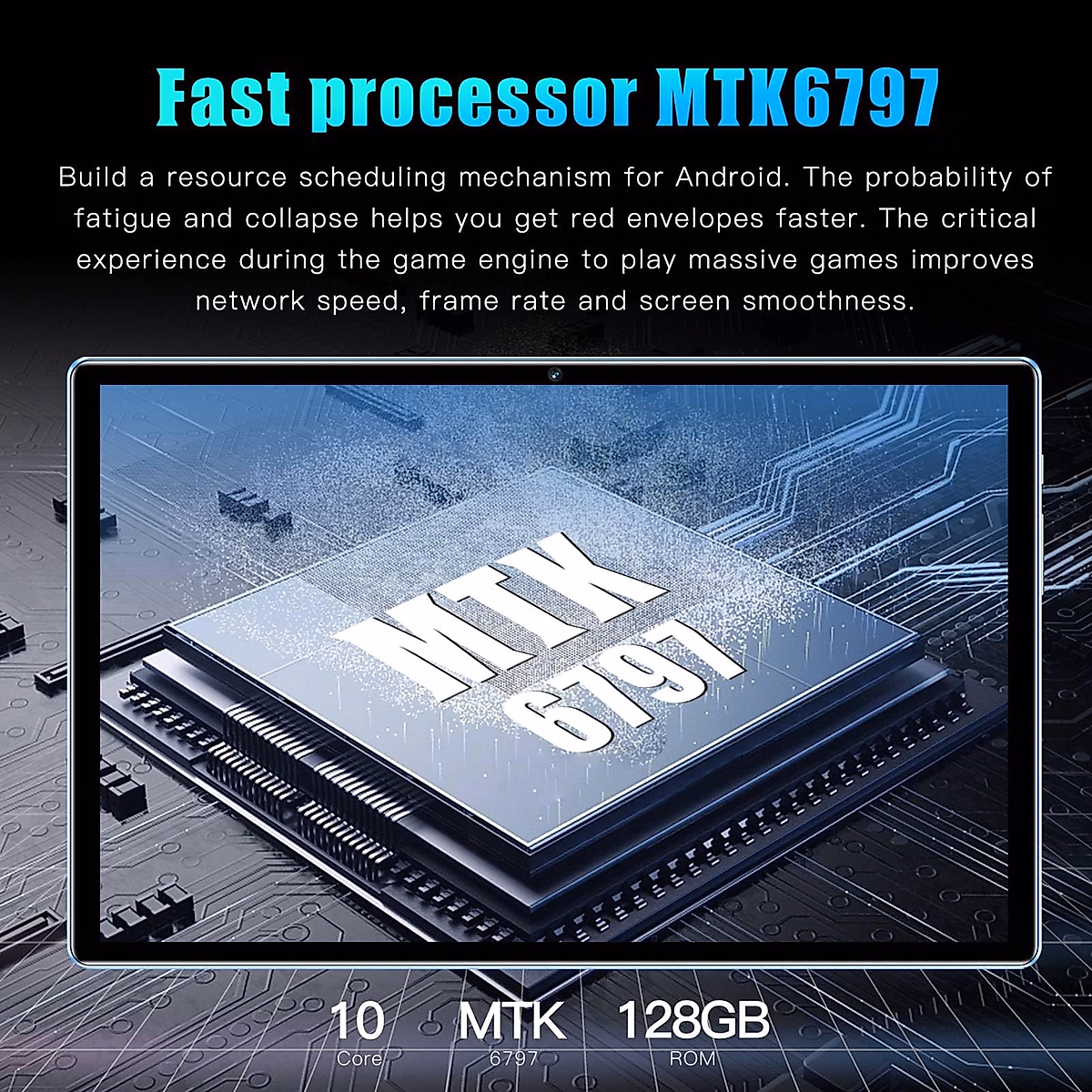 10.1in 2 in 1 Tablet with Keyboard, 12.0, 5G WiFi, 12GB RAM, 256GB ROM, Dual Camera, HD Gaming Tablet, BT, GPS, FM, Gravity Sensor, 100-240V (US Plug)