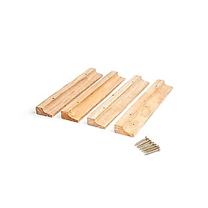 Fox Run Mounted Under-Cabinet Wooden Wine Glass Holder Rack, 11 x 7 x 0.75 inches, Brown