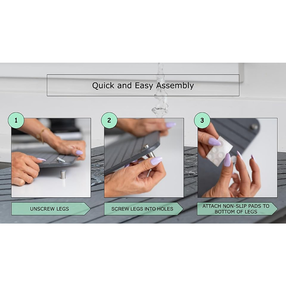 Aesthetic Stone Dish Drying Mat made of Eco Friendly Diatomite Earth Material. Fast Drying, Non Slip, Heat Resistant, Super Absorbent, High Quality, Multi-Purpose in Kitchen or Bathroom. Diatomaceous