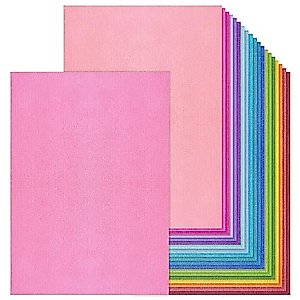 20 Sheets Rainbow Colorful Cardstock Textured Assorted Colored Paper 250gsm Single-Sided Printed Thick Card Stock for Card Making, Scrapbooking