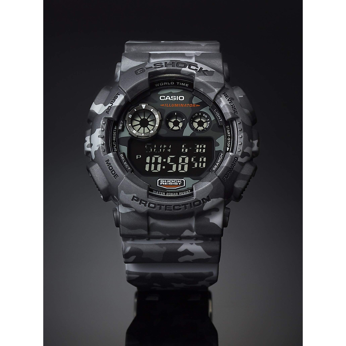 Casio G Shock Men's GD-120CM-8CR G-Shock Digital Display Quartz Grey Watch