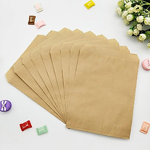 100 Pack Brown Kraft Paper Bags, 6" x 9" Inches, Gift Card, Gift Candy, Cookies, Doughnut, Crafts, Party Favor, Sandwich, Jewelry Merchandise- by RJ Displays