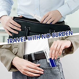 FZENeast Nasal Spray Bottle, 6 Pcs 30ML/1oz Glass Refillable Continuous Fine Mister Spray Bottles, Small Empty Nasal Sprayer with Different Sprayers, Funnels, Travel Clips and Labels(Blue)