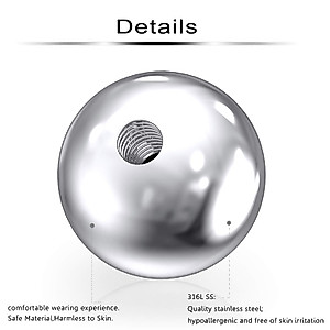 Ftovosyo 20G 36PCS Mix Color Replacement Balls Jewelry Piercing Stainless Steel & Clear Acrylic Barbell Parts for Lip Rings/Eyeborw Rings/Tragus/Helix/Cartilage Earrings Back Silver Rose Gold Black