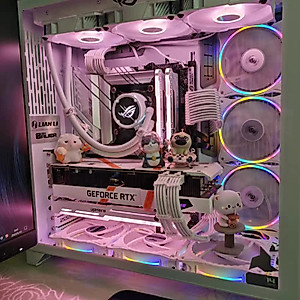 ABNO1 PSU Cable Extension Kit 30CM Length with Combs,1x24Pin/2x8Pin(4+4) EPS/3x8Pin(6P+2P) PCI-E/PC Sleeved for ATX Power Supply,White, All-White